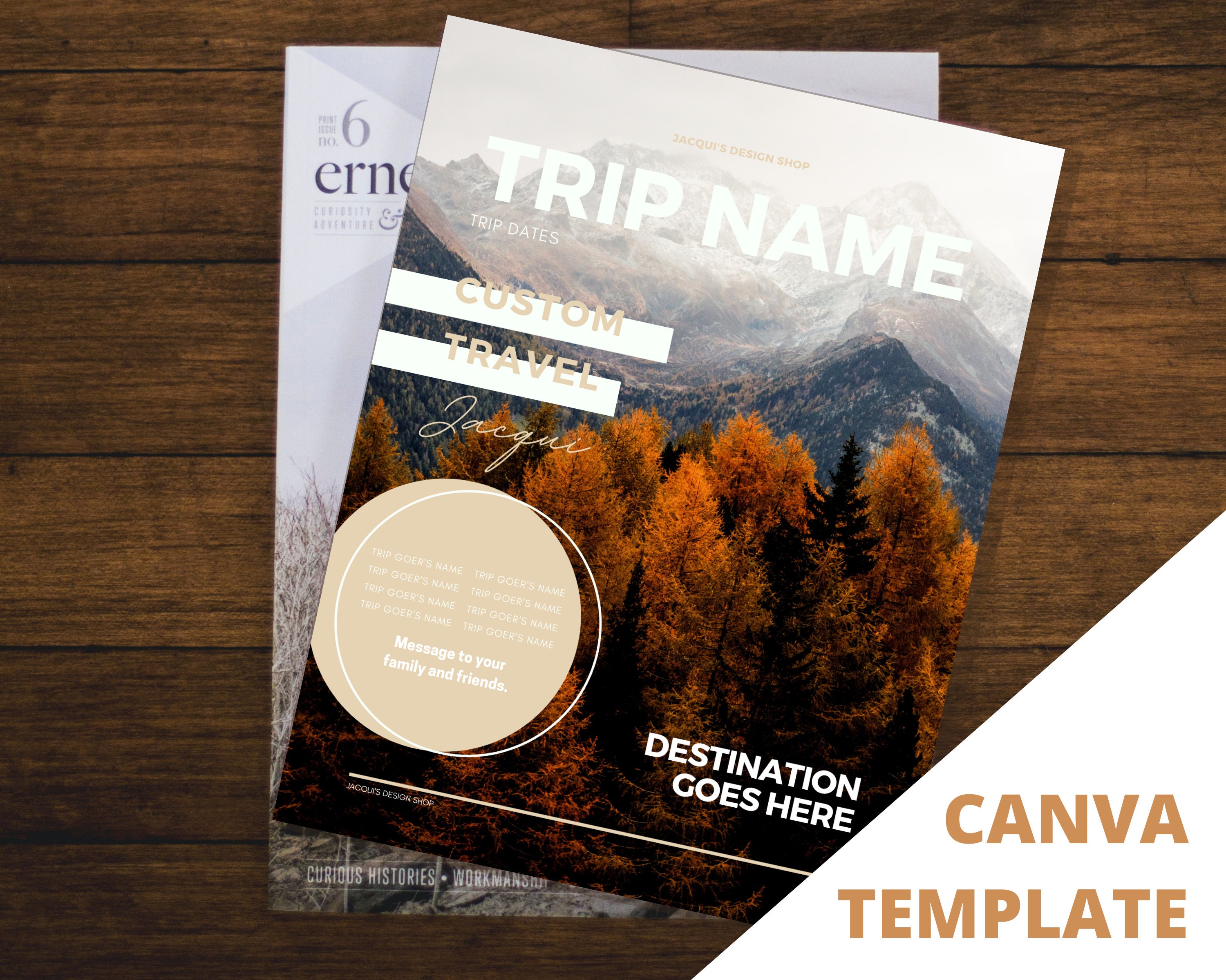 Custom Travel Itinerary Magazine / Custom Travel Planner / Custom ...