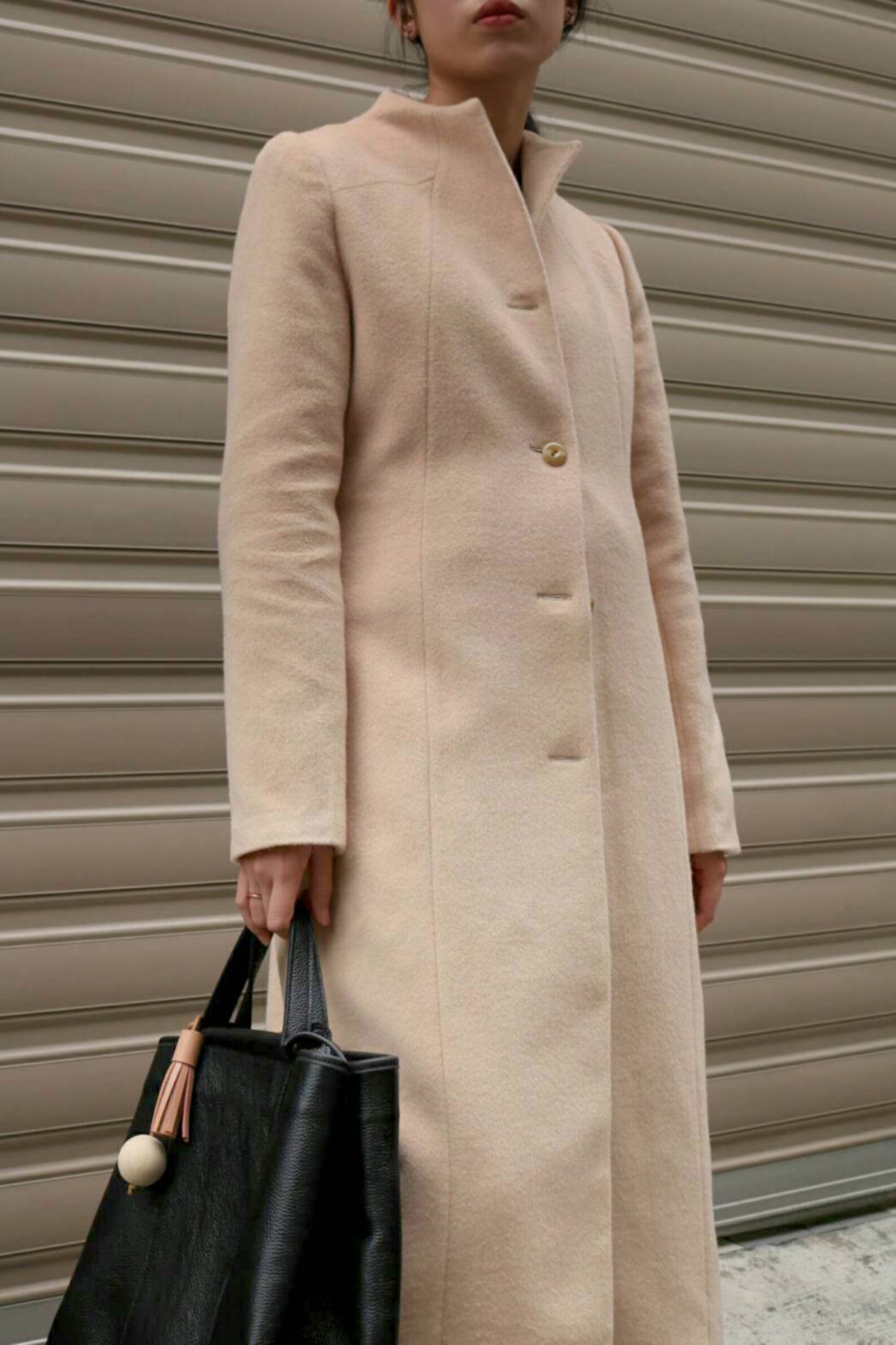 Almond Coat cashmere Wool Shift Scoat more Colours | Etsy