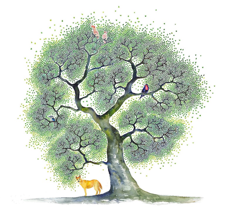 Dingo Tree A2 Giclee Print on Rag Paper - Etsy Australia