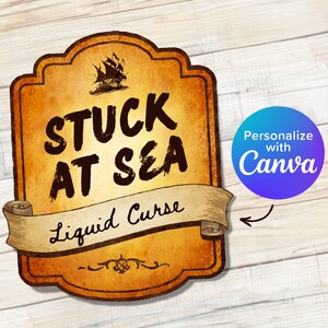 Customizable Pirate Label - Personalize This Pirate Decor With Your Own ...