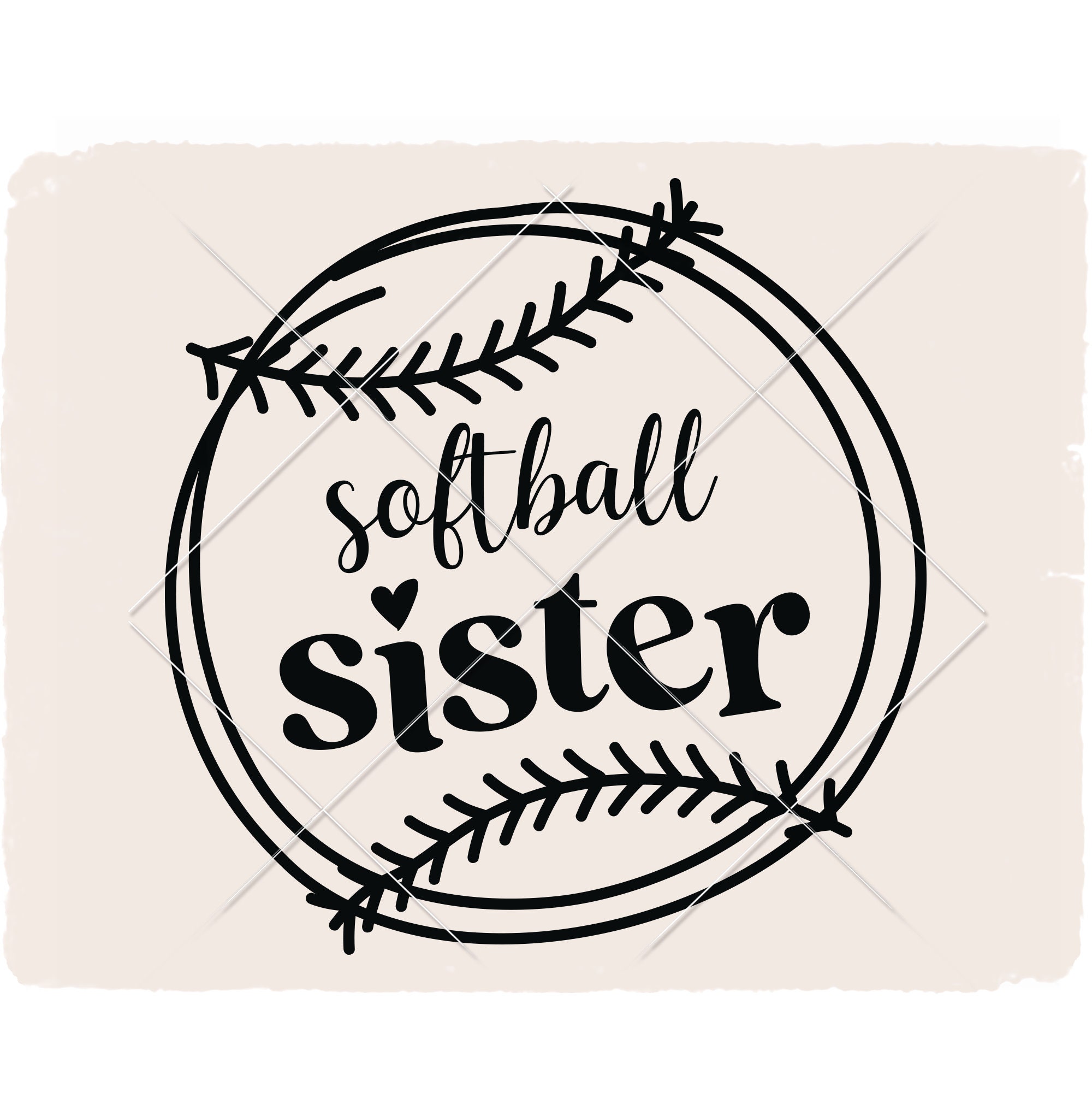 Softball Sister Svg Softball Svg Softball Cut File Softball Etsy