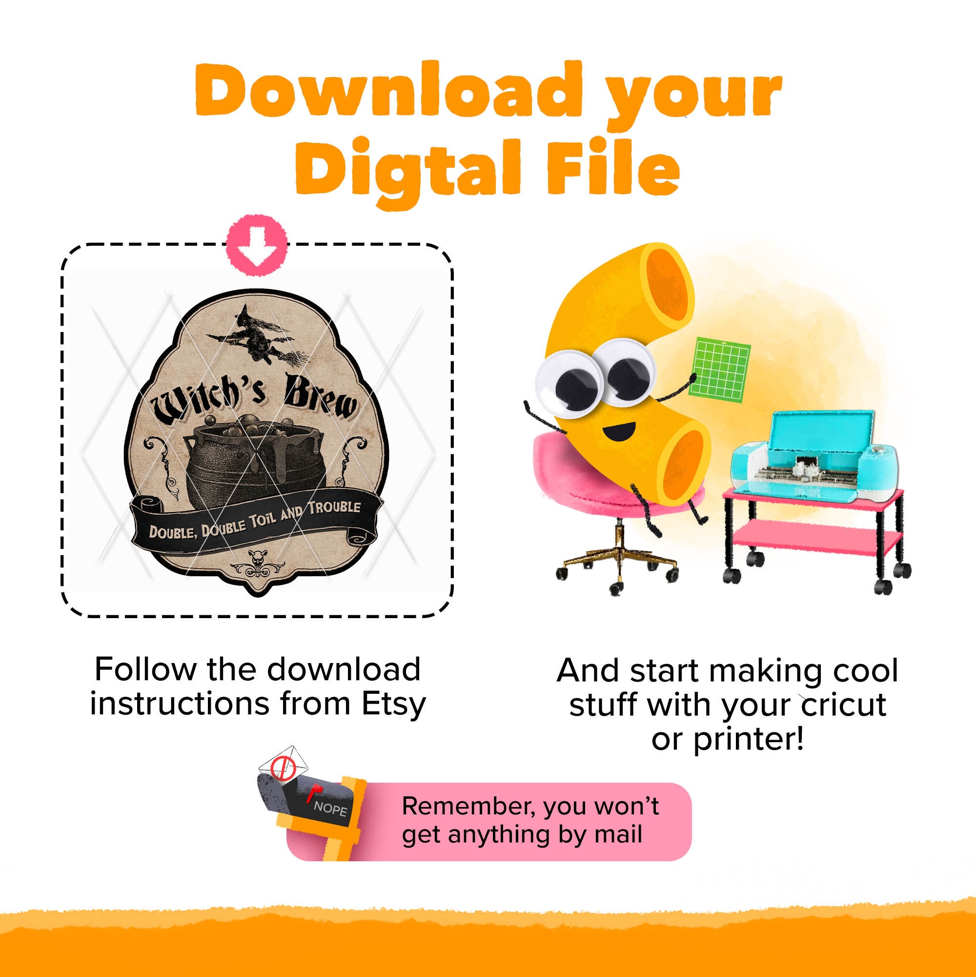 Witch's Brew Potion Label, Halloween Label, Witch Label, Vintage Label ...