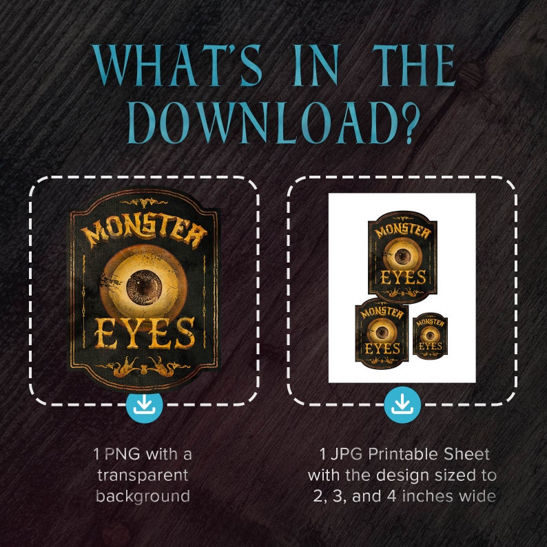 Monster Eyes Halloween Label, Eyeball Jar Label, Halloween Label, Witch ...