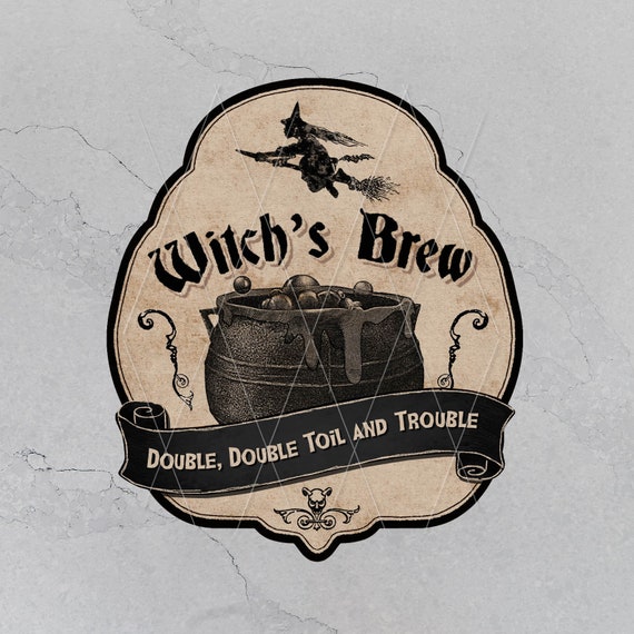 Witch's Brew Potion Label Halloween Label Witch Label - Etsy