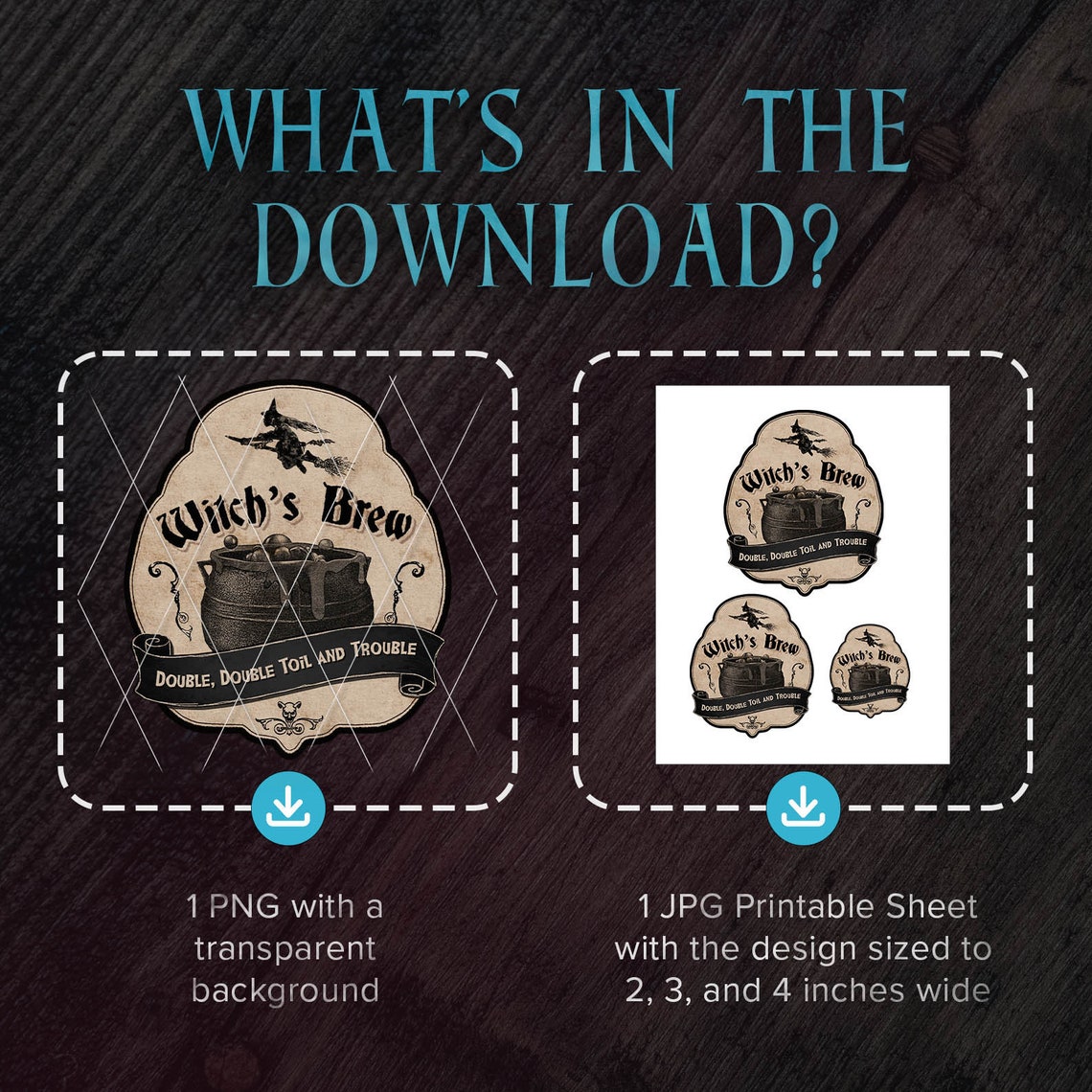 Witch's Brew Potion Label, Halloween Label, Witch Label, Vintage Label ...