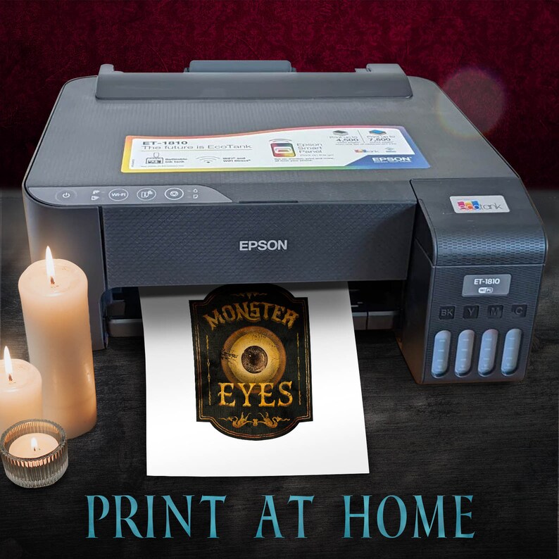 Monster Eyes Halloween Label, Eyeball Jar Label, Halloween Label, Witch ...