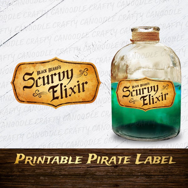 Pirates Potion Label - Etsy
