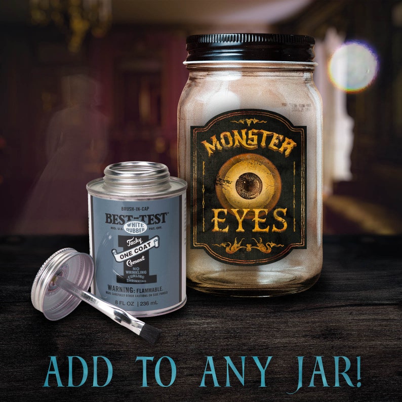 Monster Eyes Halloween Label, Eyeball Jar Label, Halloween Label, Witch ...