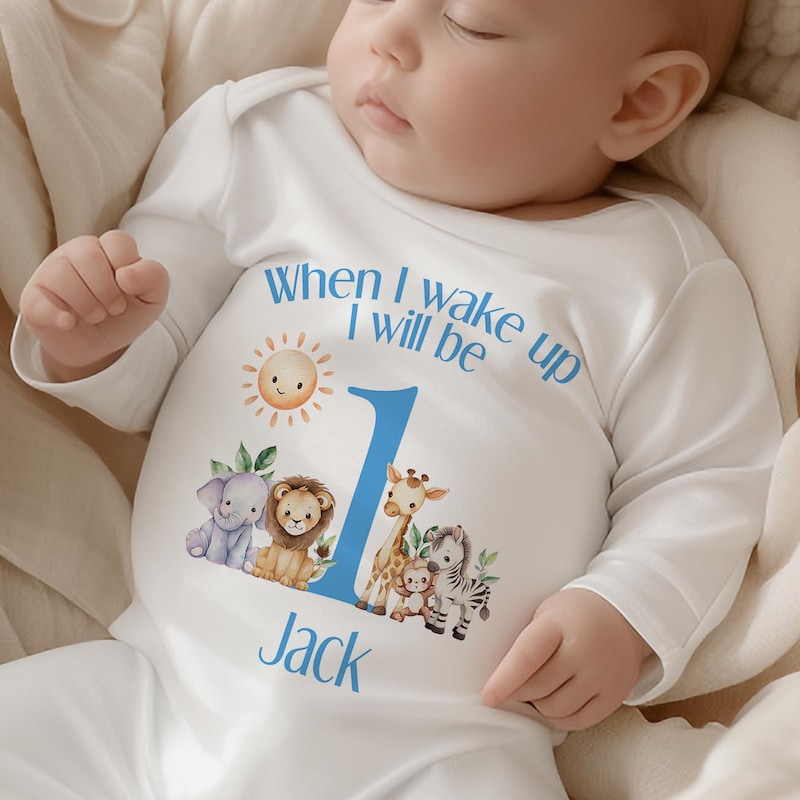 When I Wake up I Will Be 1 Pajamas - Etsy UK