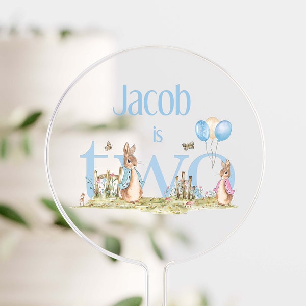 Rabbit Cake Topper - Etsy