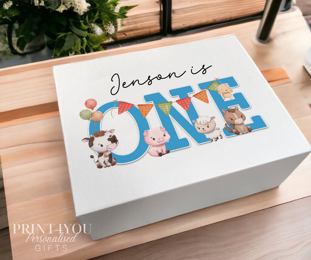 Personalised Baby's First Keepsake Box: White Sturdy Card With Magnetic ...