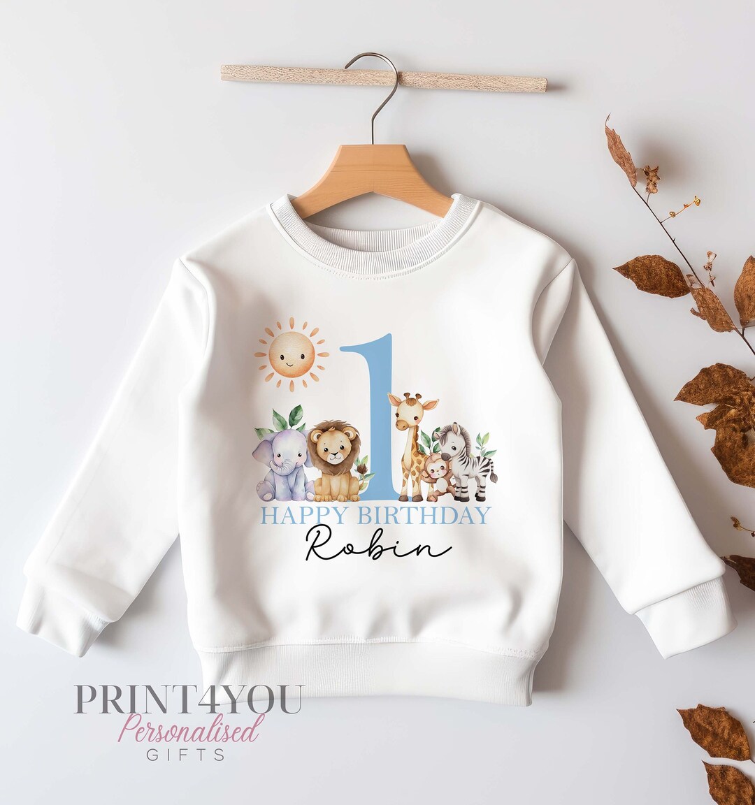 Personalised First Birthday Jumper, Birthday Sweatshirt for Children, I ...