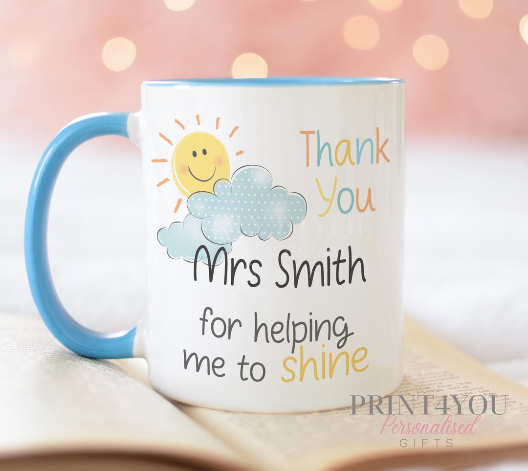Personalised Thank You Mug, Teacher Gift Ideas, Nursery Teacher ...