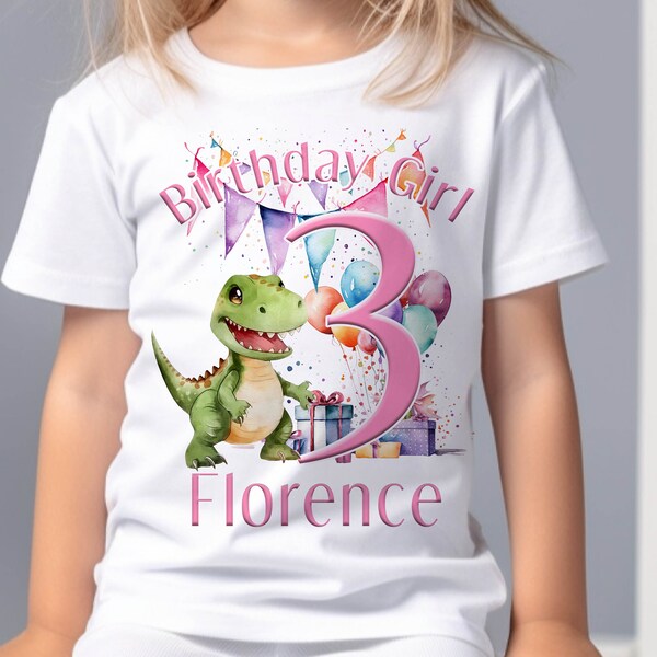 Dinosaur Shirt Girls - Etsy