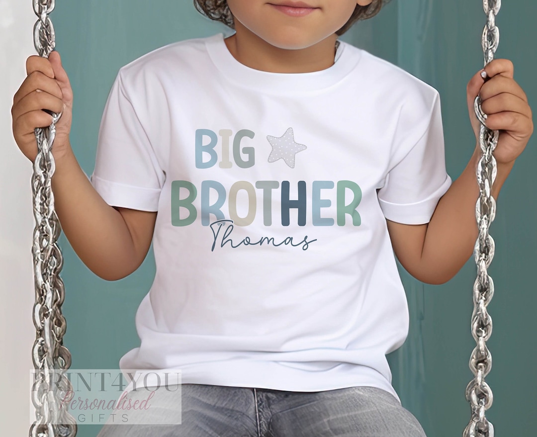 Promoted to Big Brother, Little Brother Personalised Cotton T-shirt ...