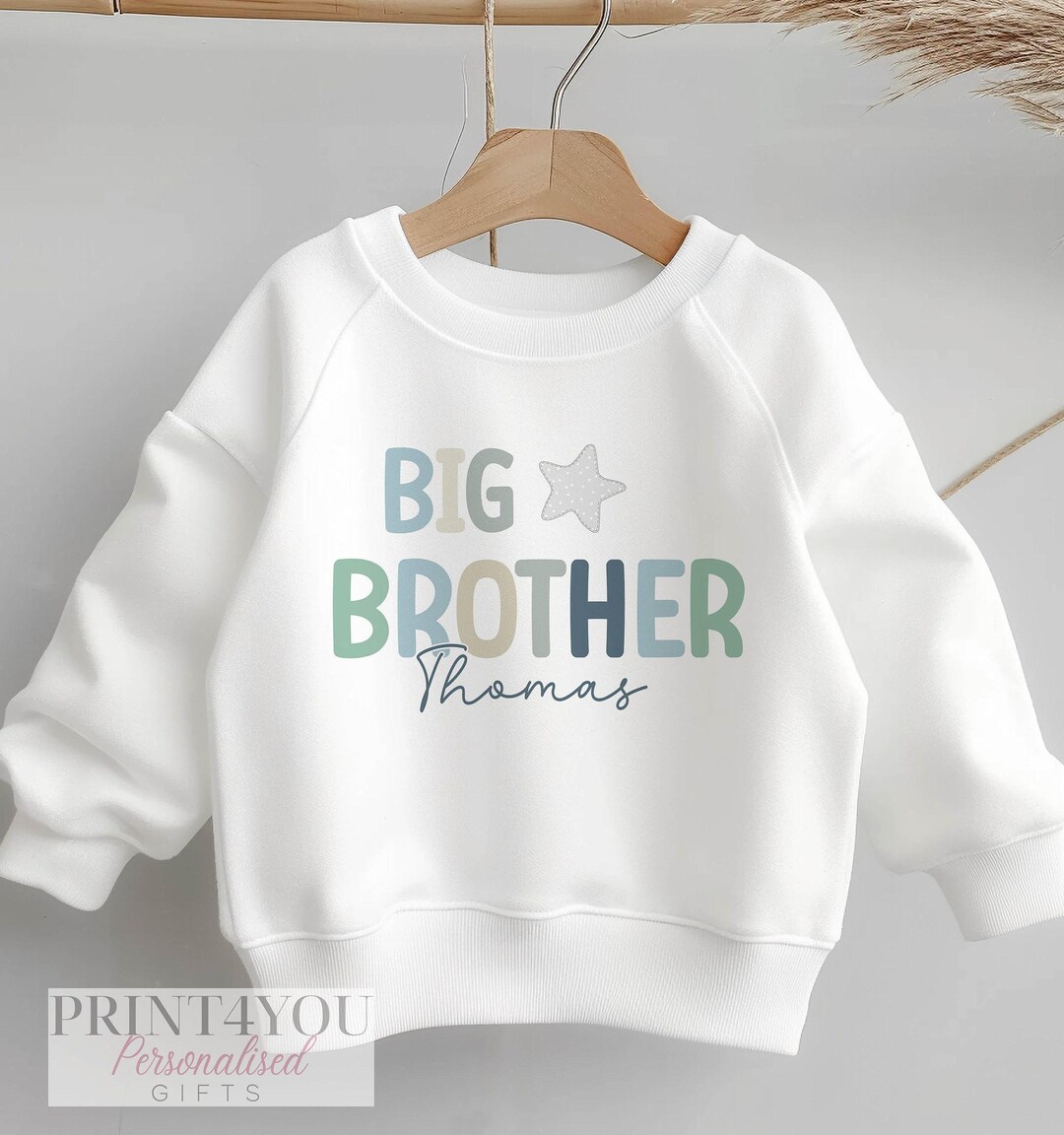Personalised Big Brother Sweatshirt: Birthday Gift for Children - Etsy UK