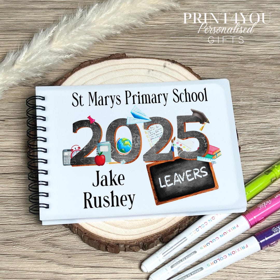 Personalised School Leavers 2025 A6 Spiral Notebook With Teacher ...