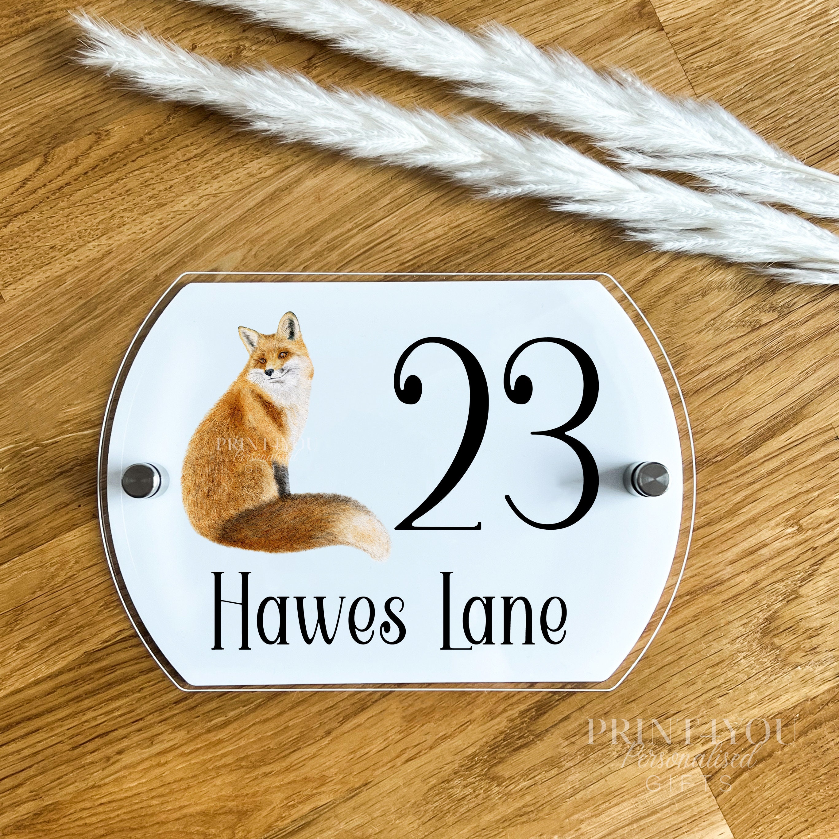 Personalised Acrylic External Door Number Plates Plaques Red - Etsy UK