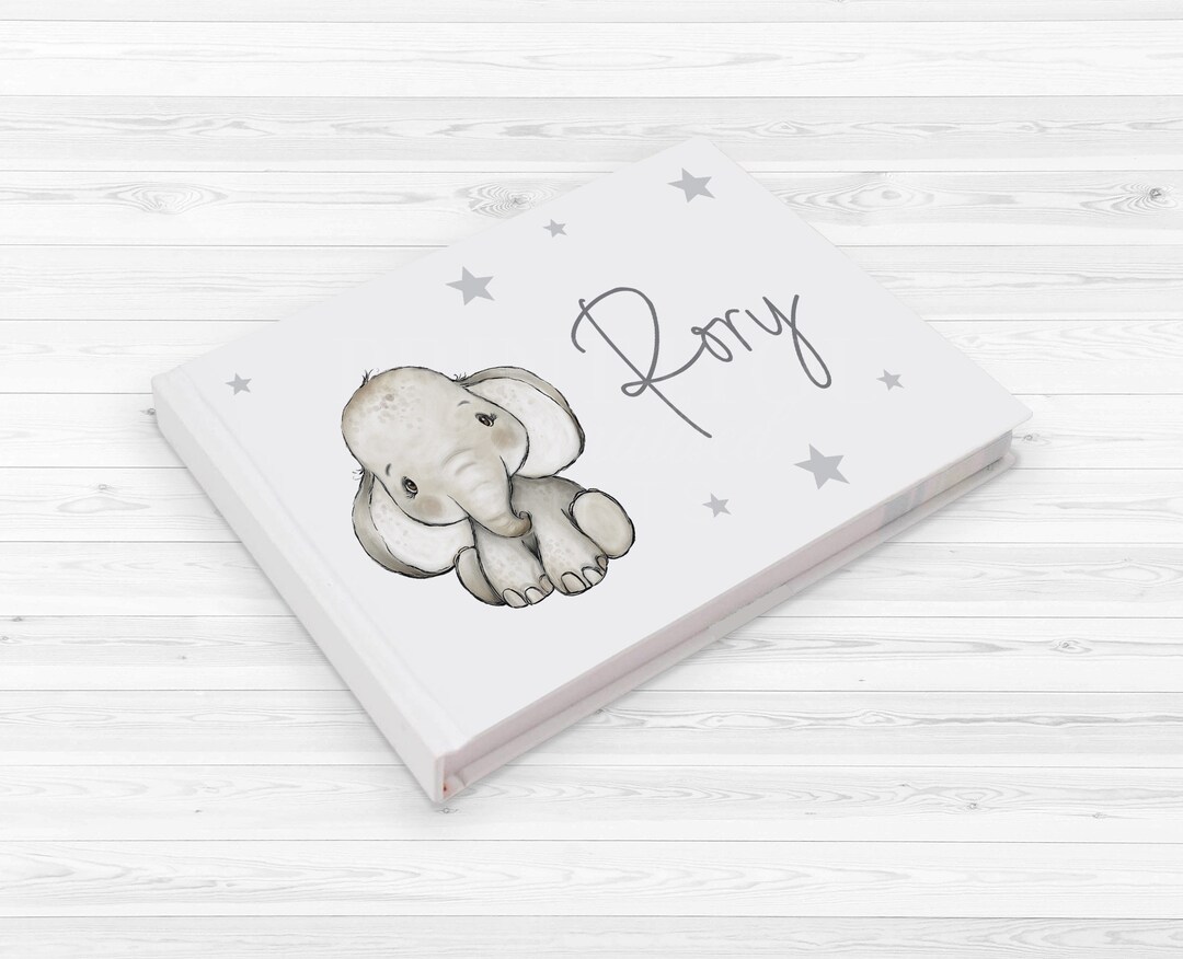 A5 Memory Book Personalised Safari Style Elephant First - Etsy