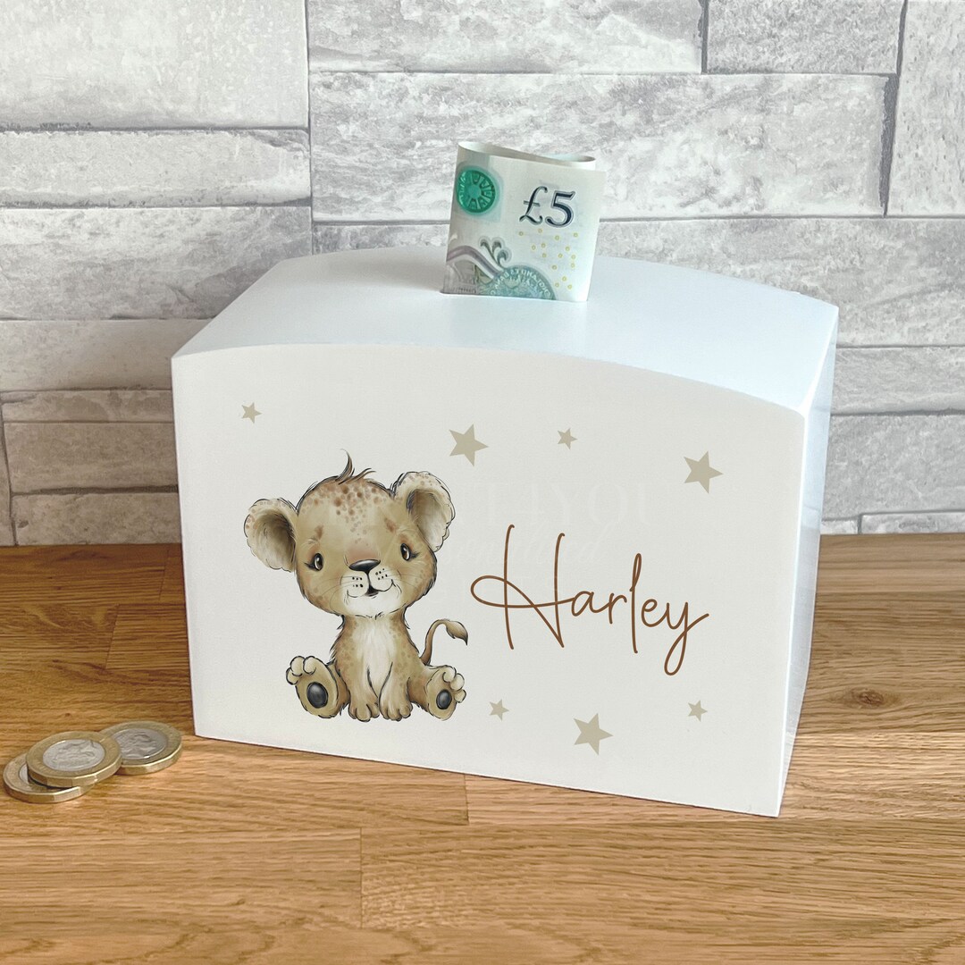 Cute Safari Jungle Animal Lion Personalised Solid Luxury Curved Top ...