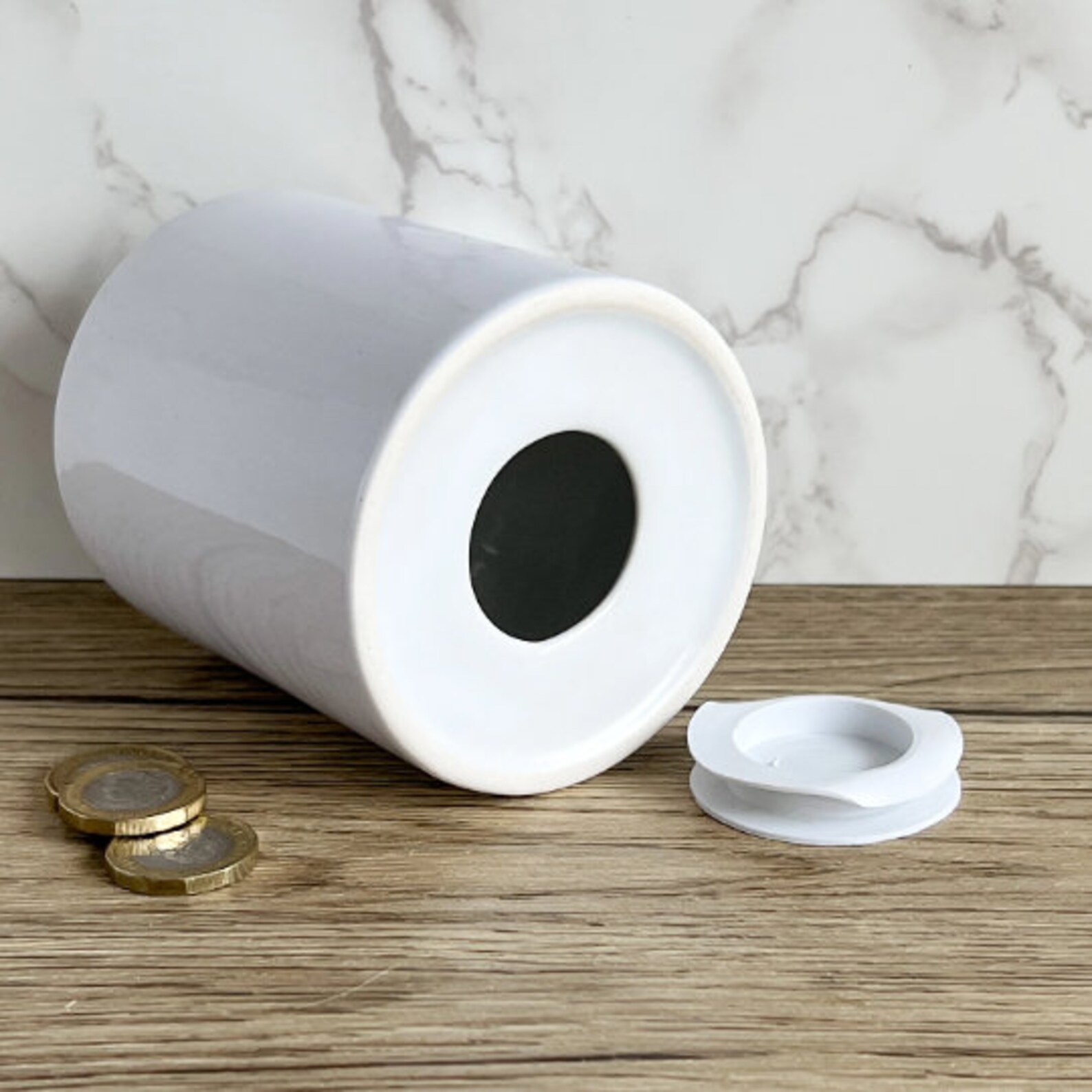 Personalised Ceramic White Money Box Coin Bank Blush Floral - Etsy UK