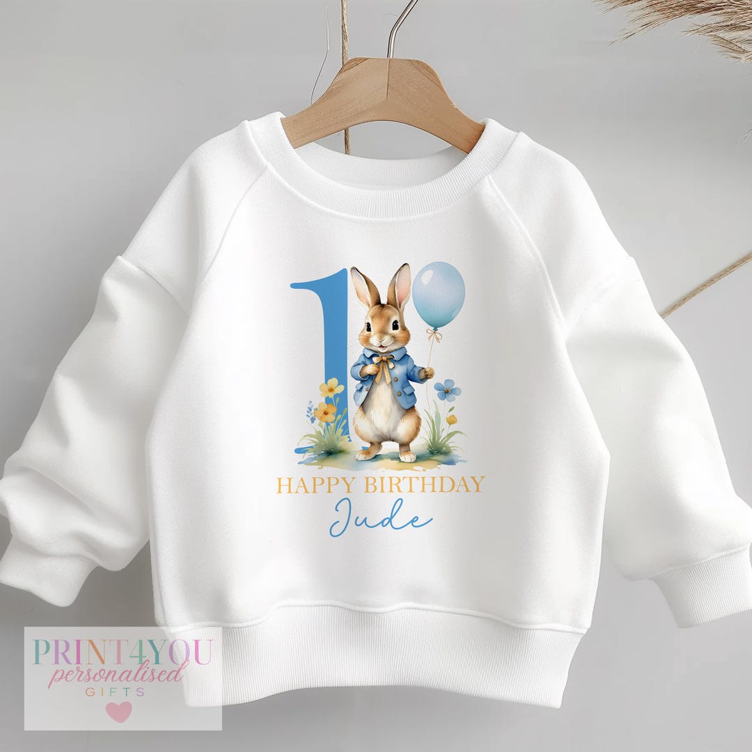Personalised First Birthday Jumper, Birthday Sweatshirt for Children ...