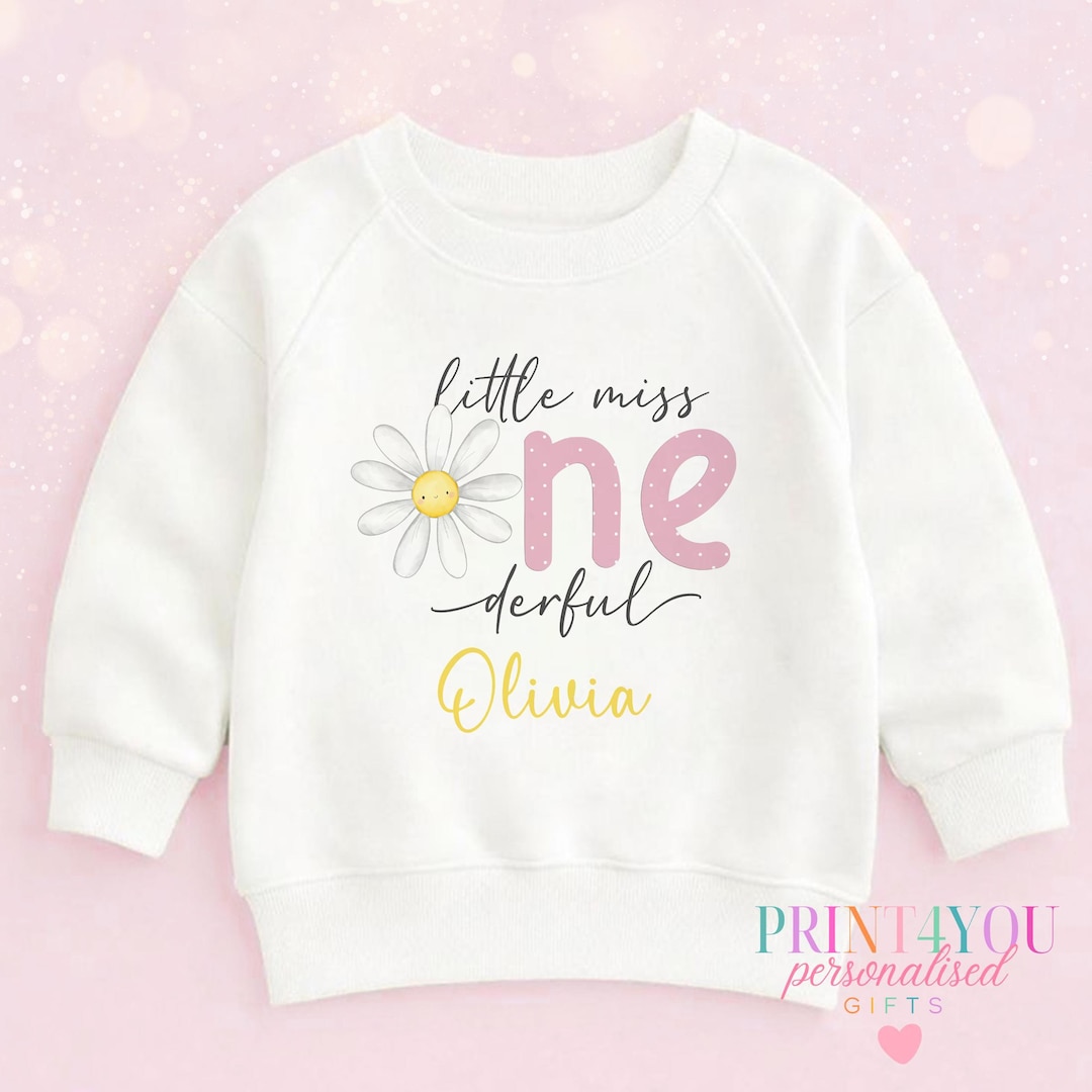 Personalised One-derful First Birthday Jumper, Girls 1st Birthday ...
