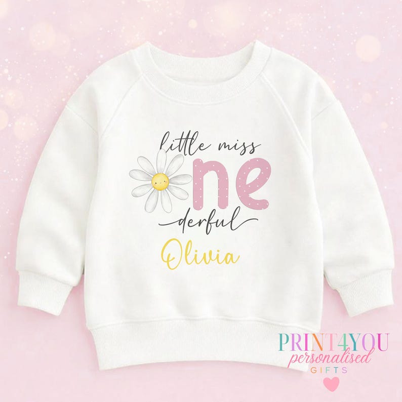 Personalised One-derful First Birthday Jumper, Girls 1st Birthday ...