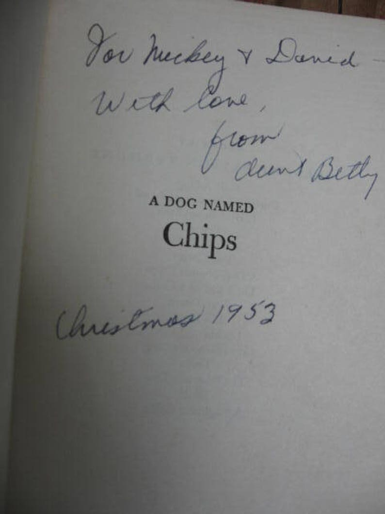 1930's Dog Named Chips Children's Book Albert Terhune - Pet Animal ...
