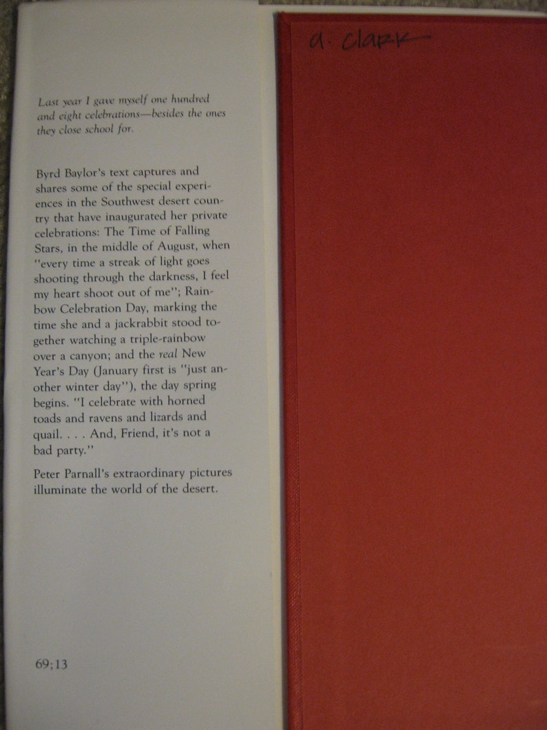 I'm in Charge of Celebrations Childrens Book by Byrd Baylor Peter ...