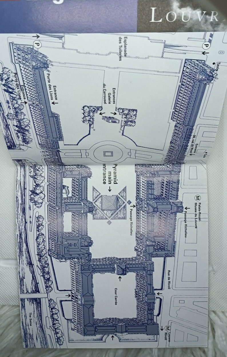 Vintage 1990s Visitor's Guide Map of the Louvre Museum - Etsy