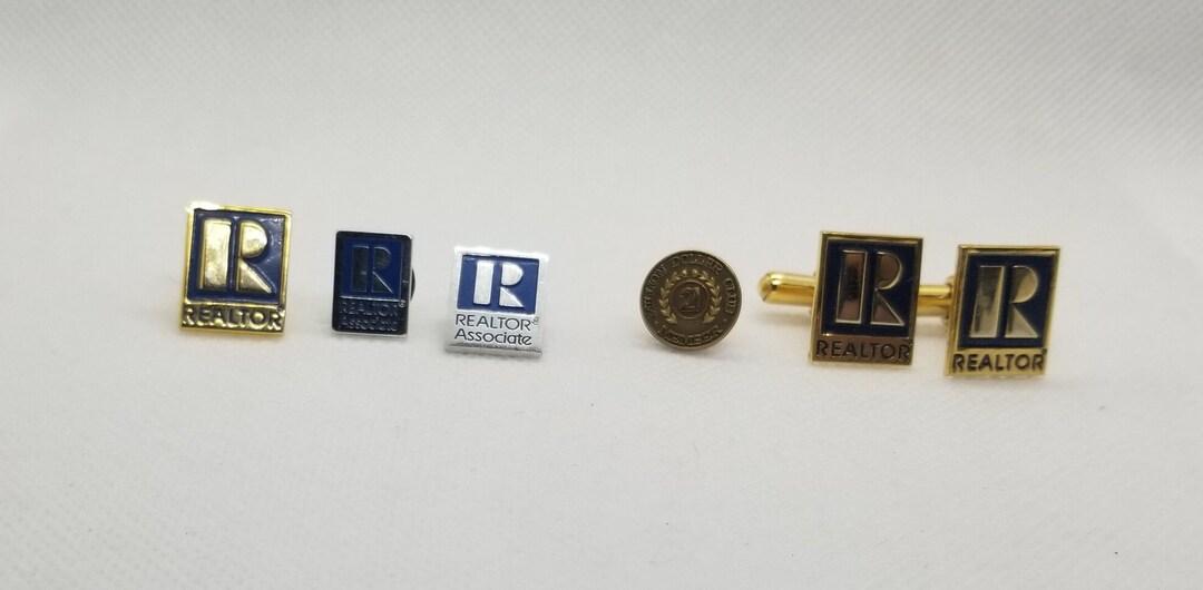 Vintage Collection of Realtor Pin & 1 Set Cuff Links 6 Pieces - Etsy