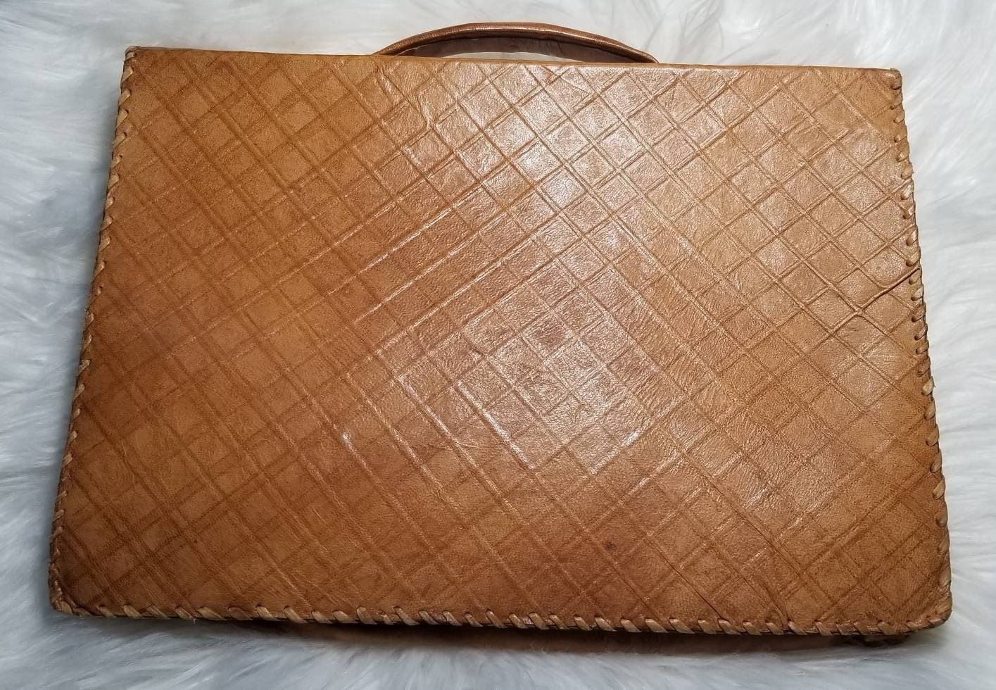 Vintage Leather Tooled Computer or Briefcase - Etsy.de