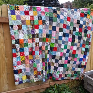 Vintage One of a Kind, Hand Stitched, Double-sided, Patchwork Quilt ...