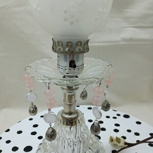 Vintage Frosted Glass Lamp - Etsy