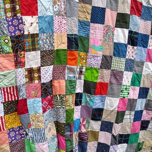 Vintage One of a Kind, Hand Stitched, Double-sided, Patchwork Quilt ...