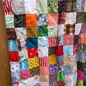 Vintage One of a Kind, Hand Stitched, Double-sided, Patchwork Quilt ...