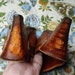 Vintage Cow Hide, Leather, & Wood Sole High Heel Wedge Clogs Sz 6.5M - Etsy