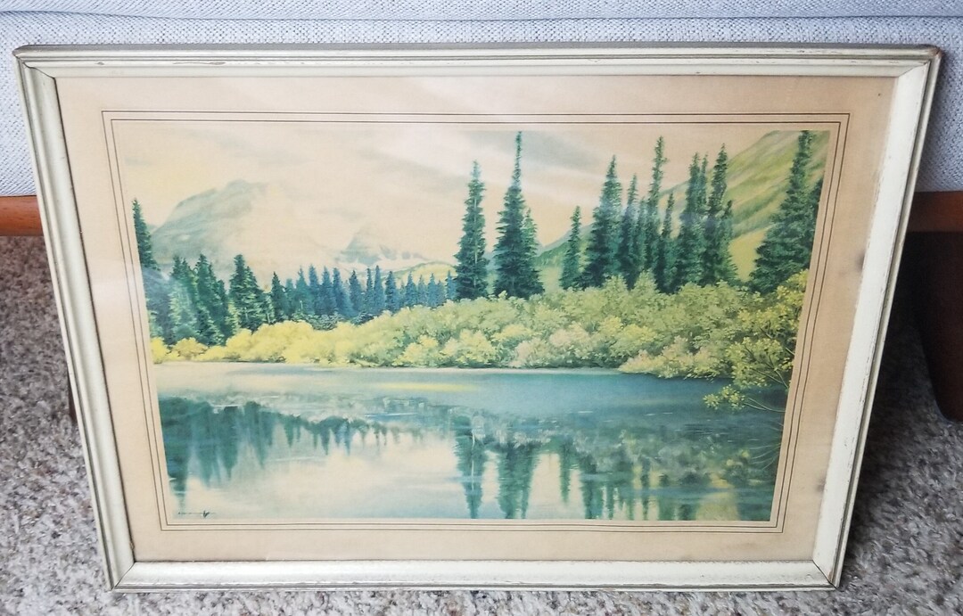 Antique Louis M. Dow Co. St. Paul, MN Lithograph Landscape - Etsy