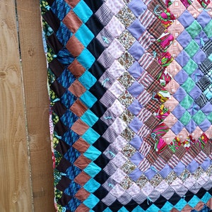 Vintage One of a Kind, Hand Stitched, Double-sided, Patchwork Quilt ...