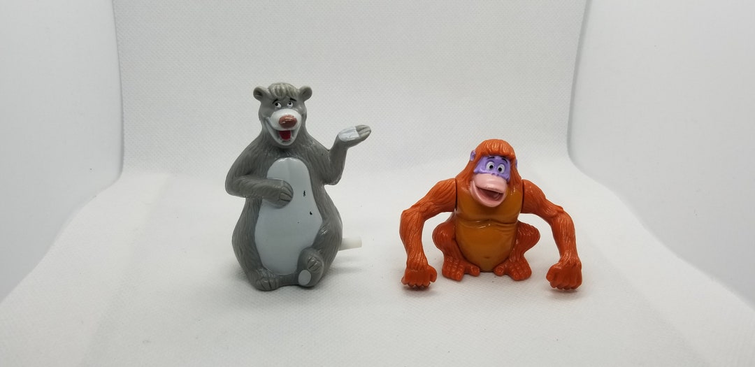 Vintage Disney Jungle Book Baloo & King Louis Happy Meal Wind up Toys ...
