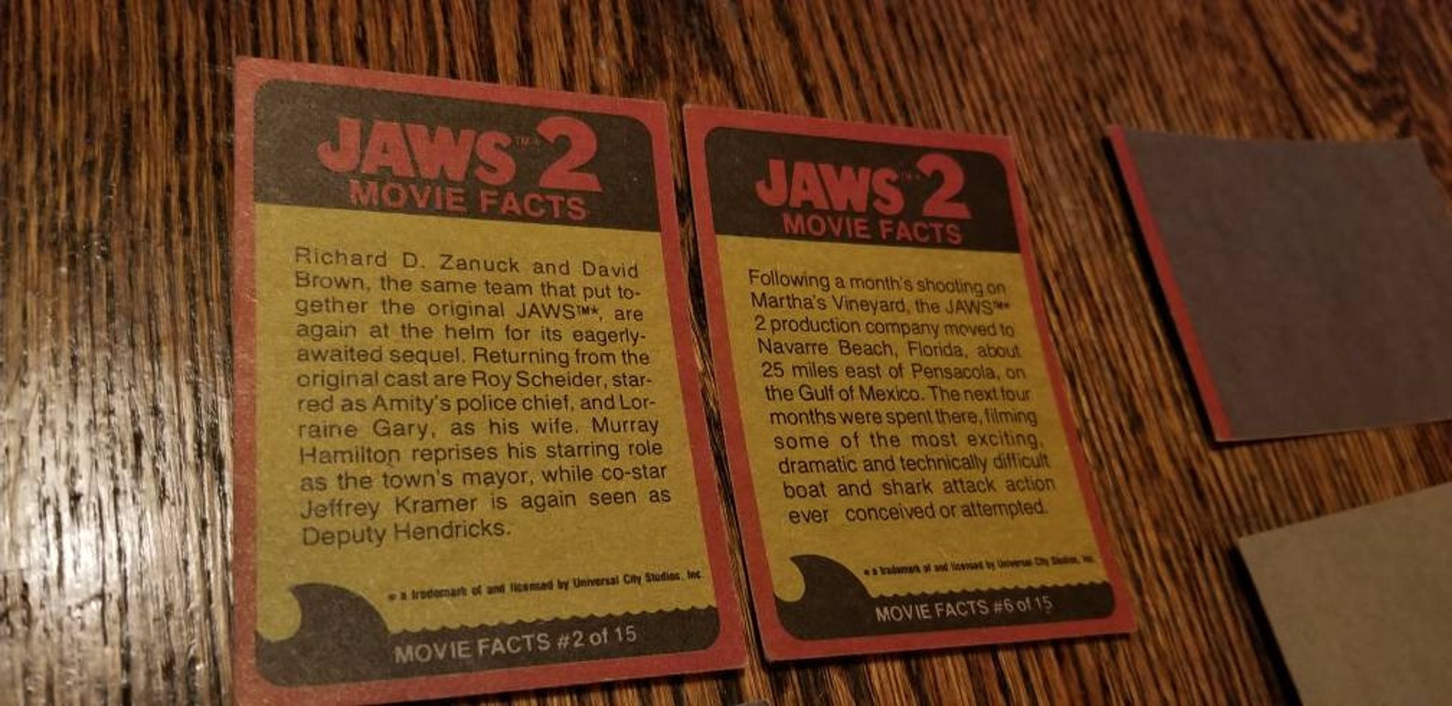 Vintage 1970s Jaws Trading Cards 7 Pieces one is a Sticker - Etsy