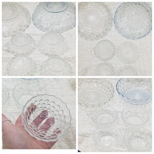 Vintage Anchor Hocking Bubble Glass Dishes Collection (blue & Clear) - Etsy