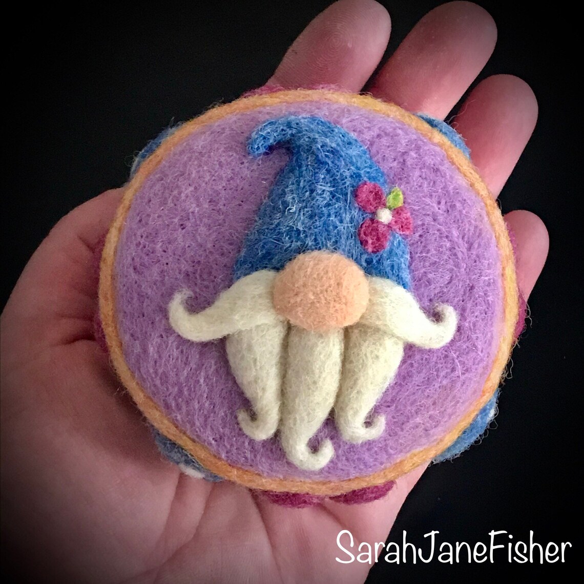 Collectible gnome pin cushion needle felted artisan made | Etsy