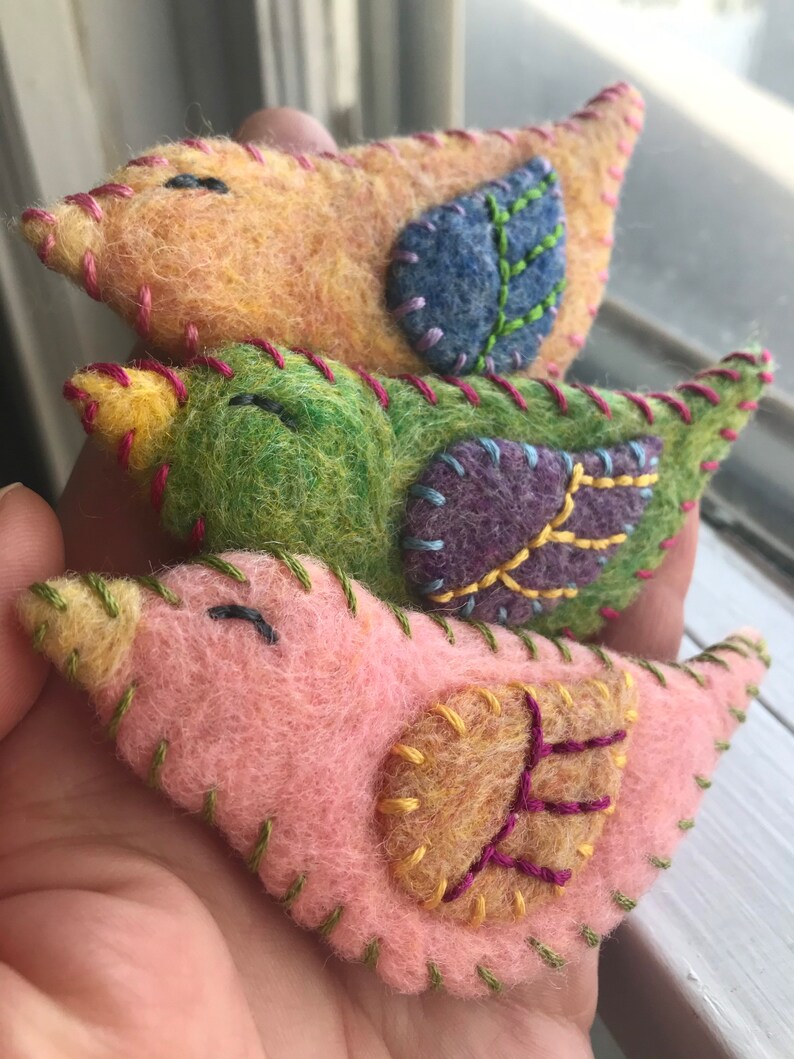 Songbird - Artisan Made Needle Felted Magnet, Cottage Style ...