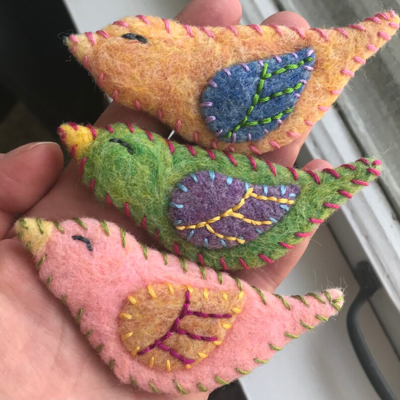 Songbird - Artisan Made Needle Felted Magnet, Cottage Style ...