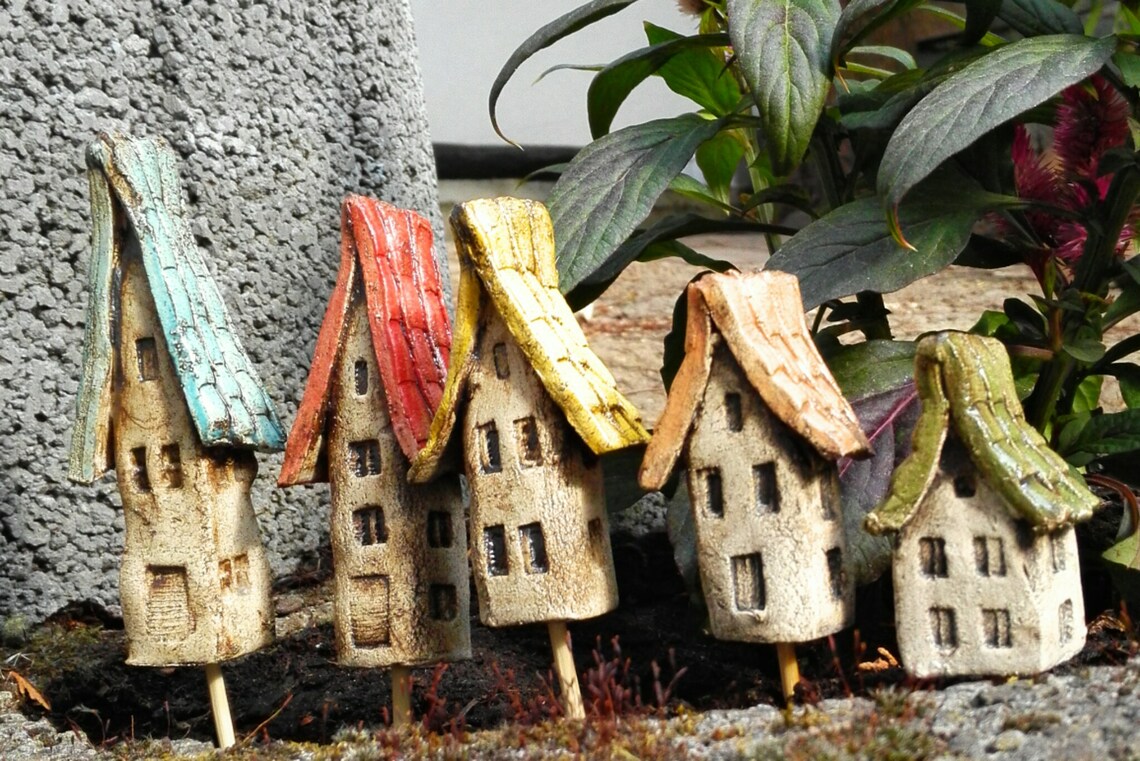 5 Ceramic Plugs Flower Pot or Fence Plug - Etsy