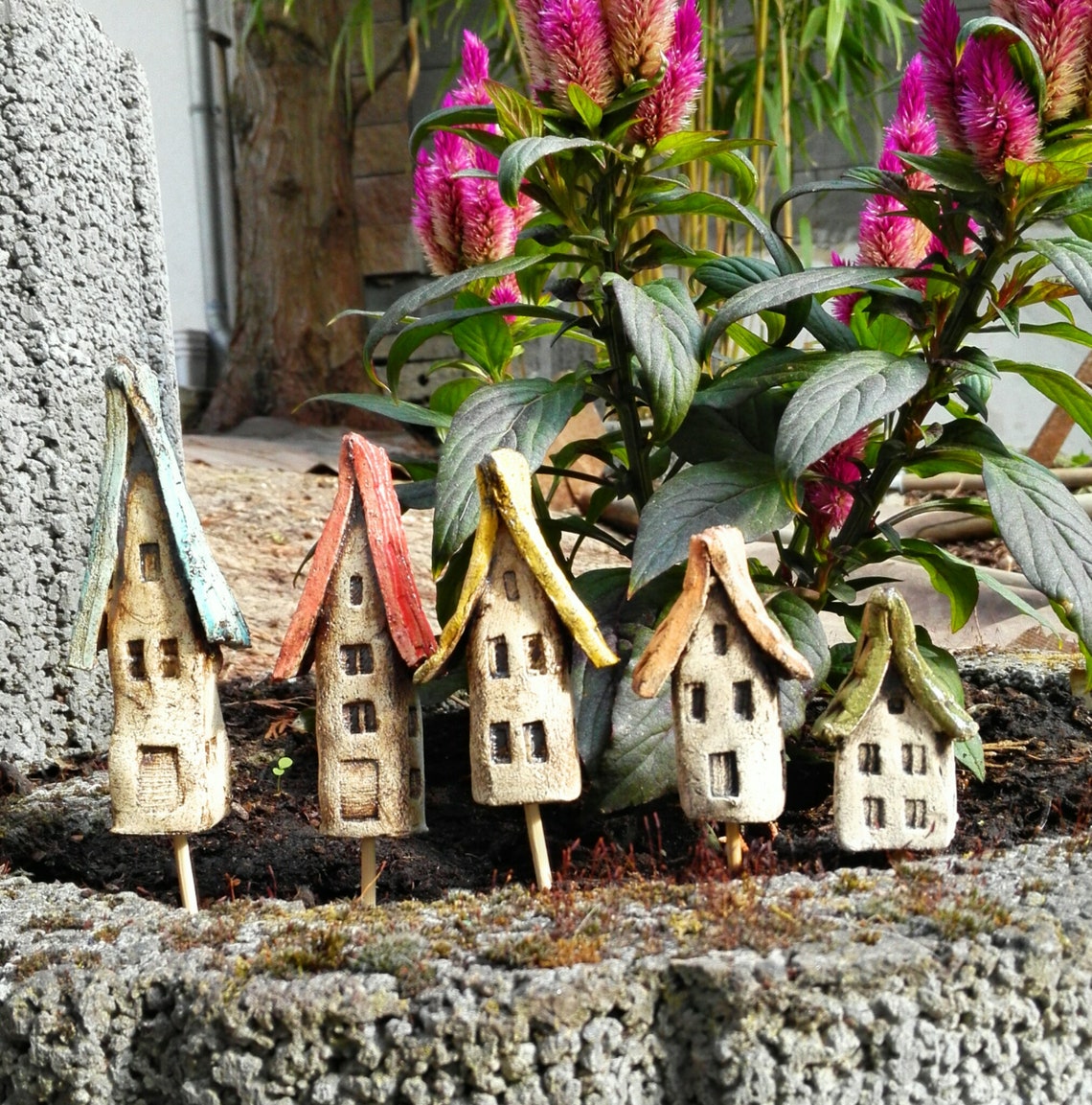 5 Ceramic Plugs Flower Pot or Fence Plug - Etsy