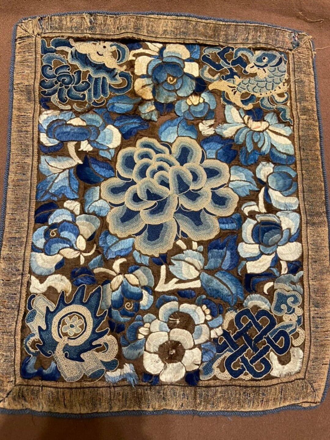 Antique Chinese Tapestry Antique Chinese Textile Cushion Vintage ...