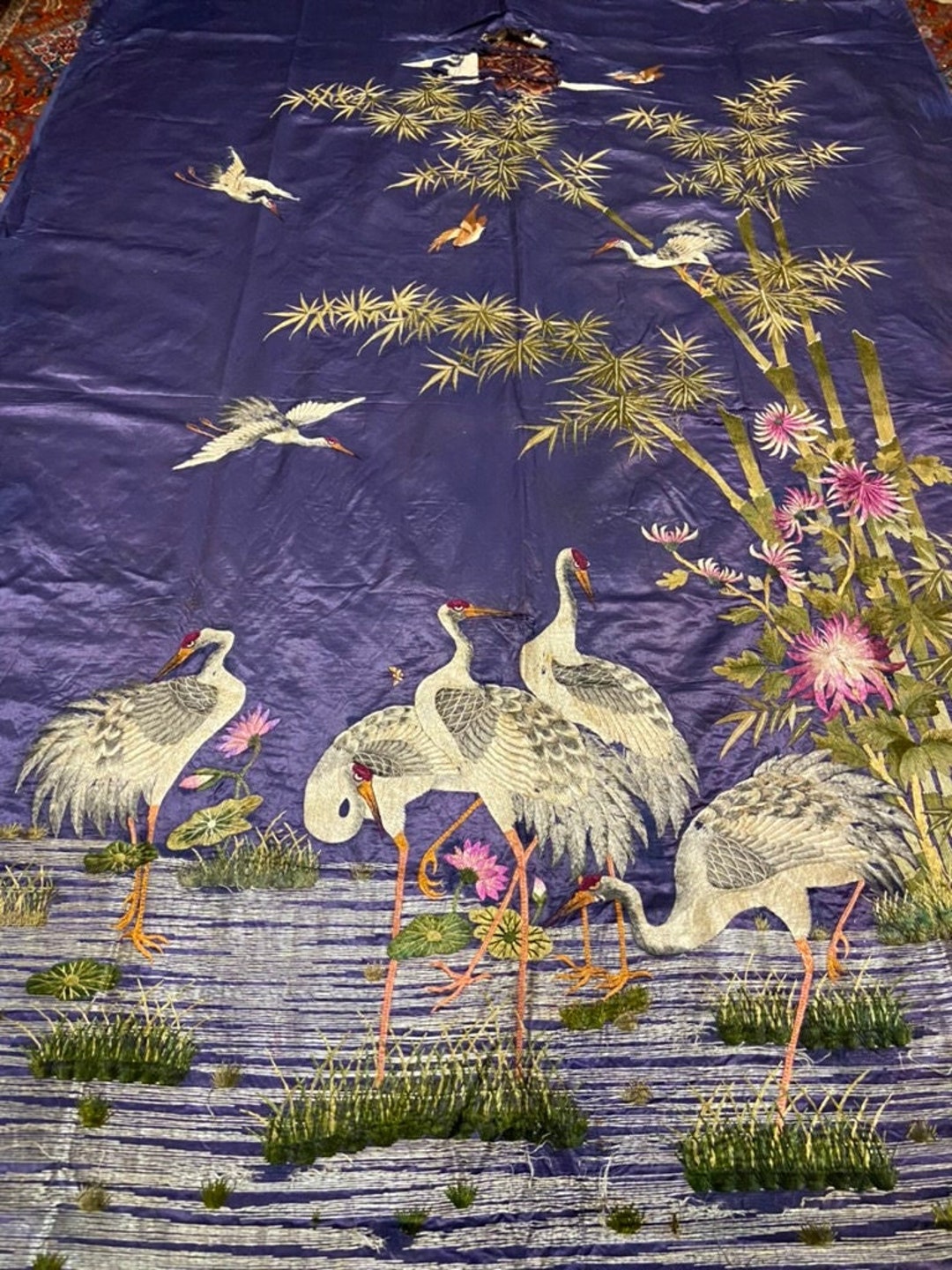 Antique Chinese Tapestry Antique Chinese Textile Wall Hanging Tapestry ...